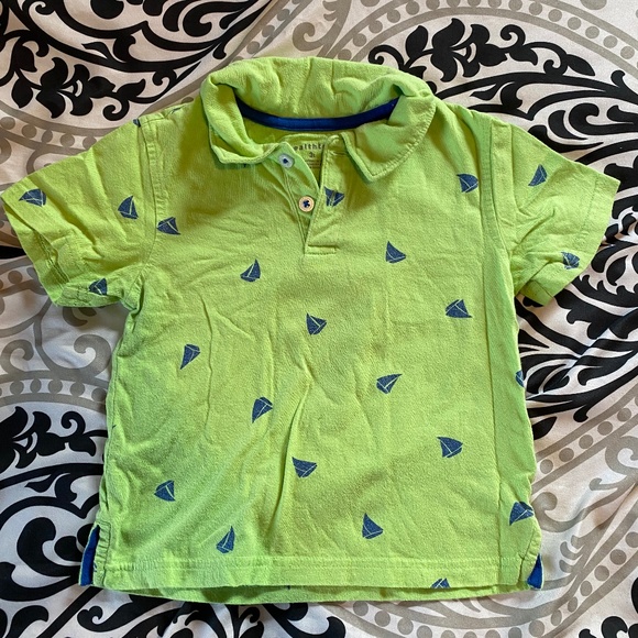 healthtex | Shirts & Tops | Healthtex 3t Green Sailboat Polo | Poshmark